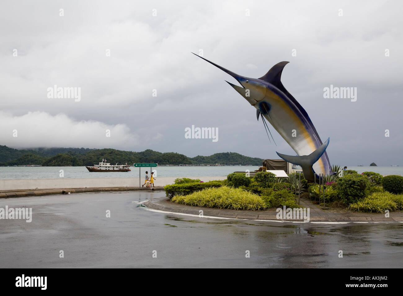 Sword Fish Monument, Kota Kinabalu, Sabah Borneo Malaysia Stock Photo ...