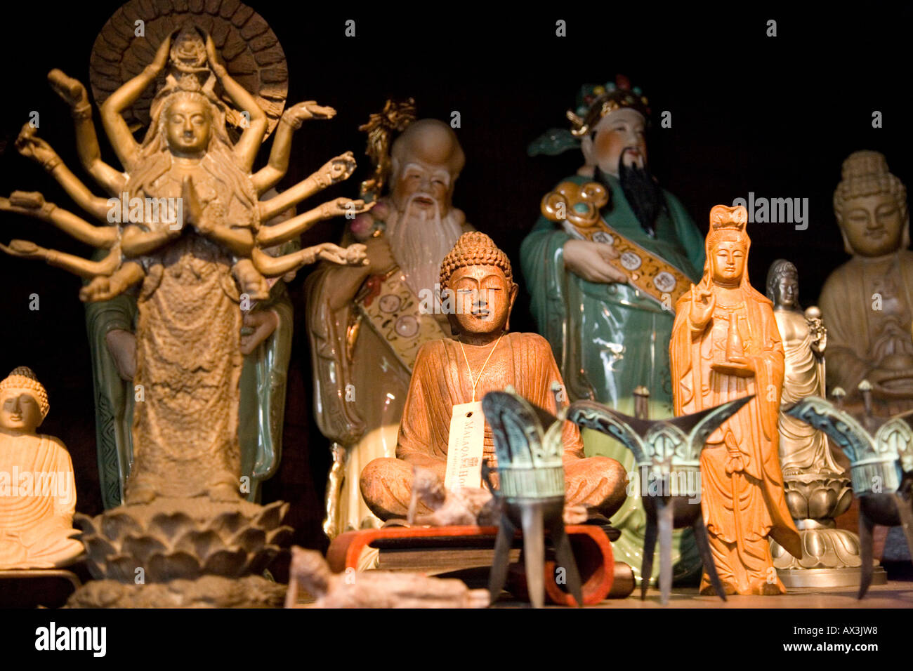 Buddhist Statues, Sanduo Temple, Malacca, Malaysia Stock Photo - Alamy