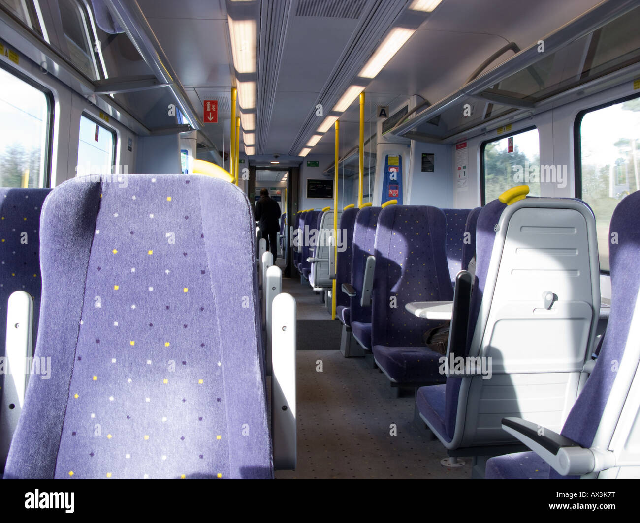 Inside of a train Stock Photo - Alamy
