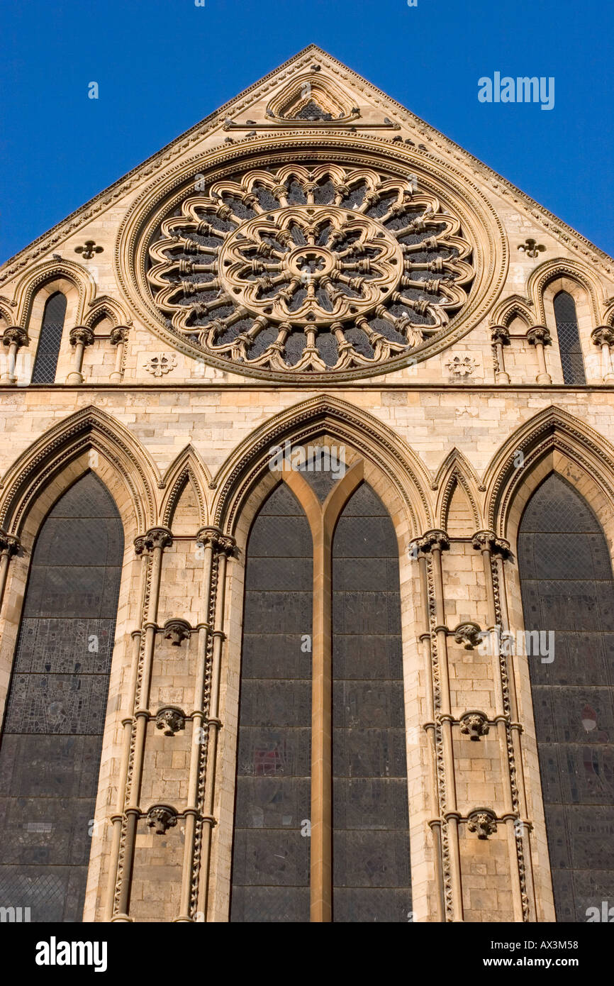 Rose window York Minster England Stock Photo - Alamy