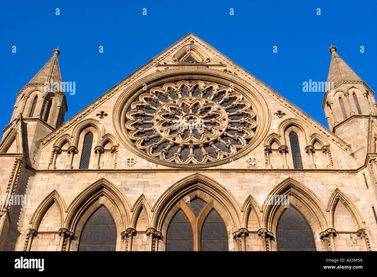 Rose window York Minster England Stock Photo - Alamy