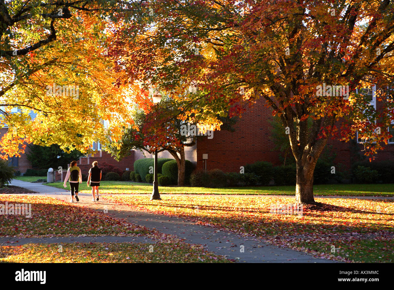 Fall Day on College Campus Stock Photo - Alamy