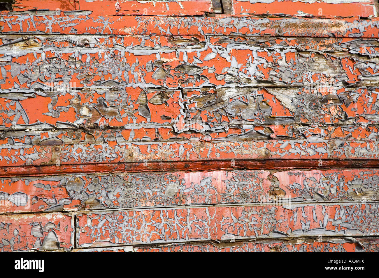 Old worn and flaking red paintwork Stock Photo - Alamy