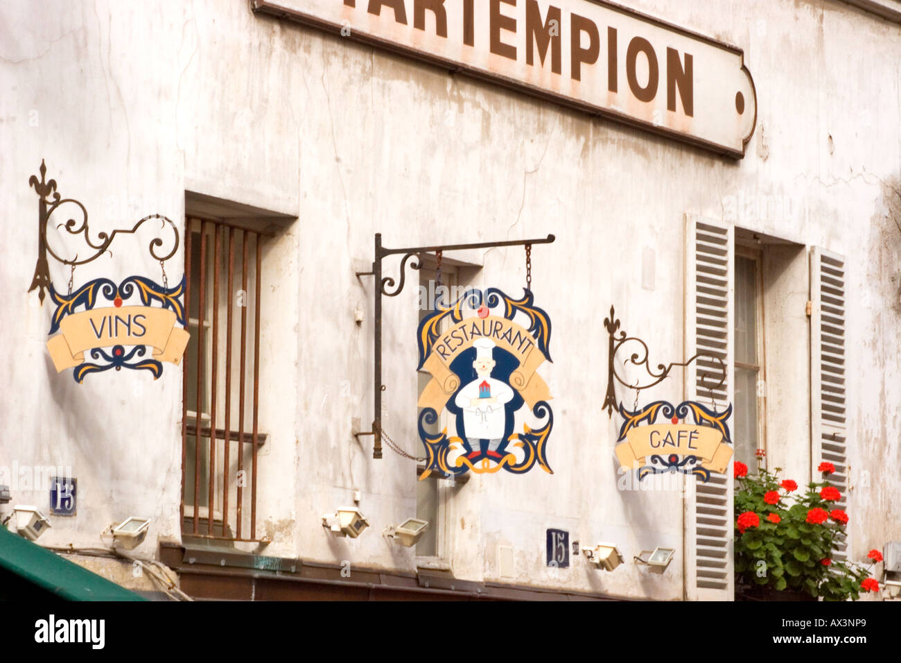 Hanging street signs Stock Photo - Alamy