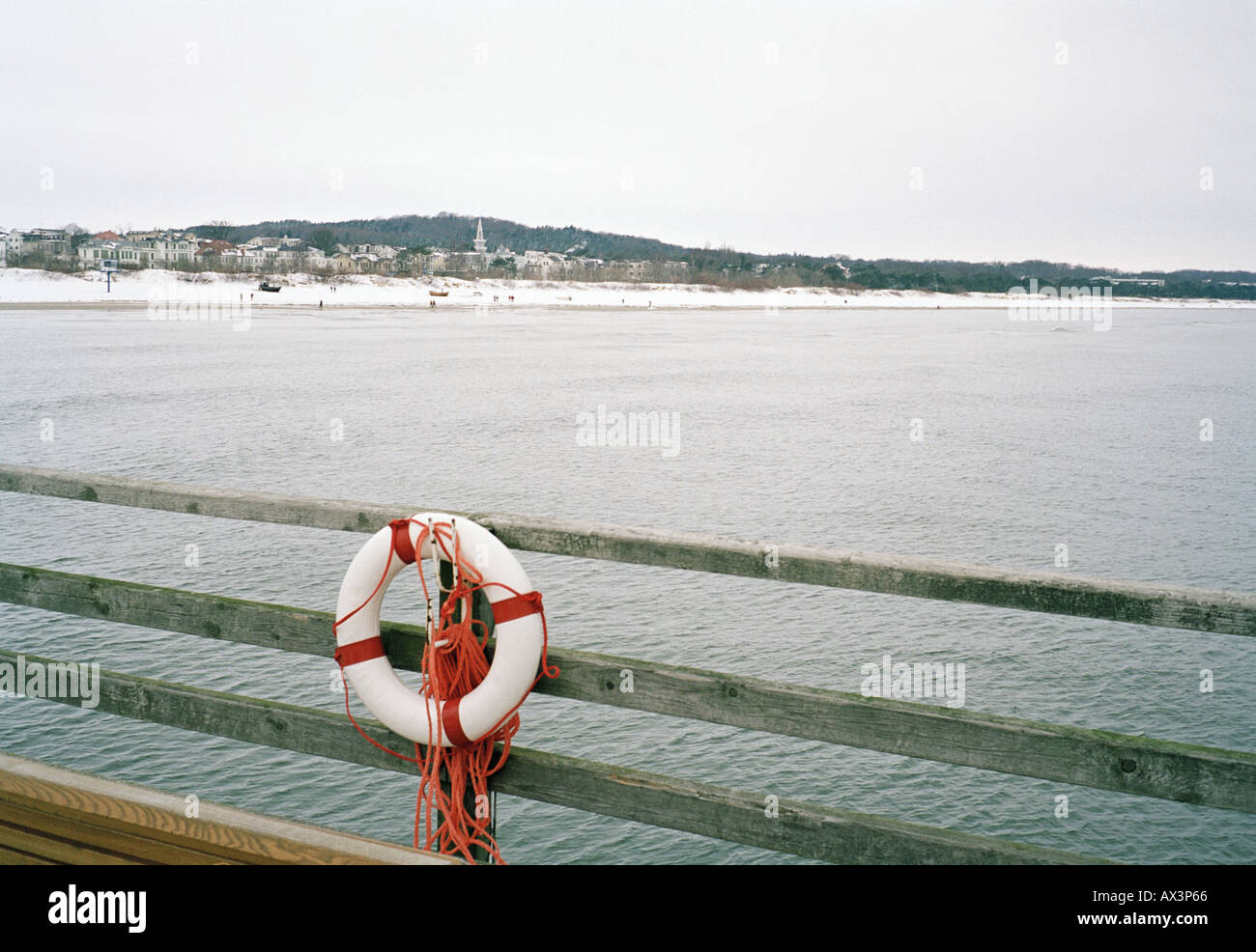 Life preserver on fence Stock Photo - Alamy