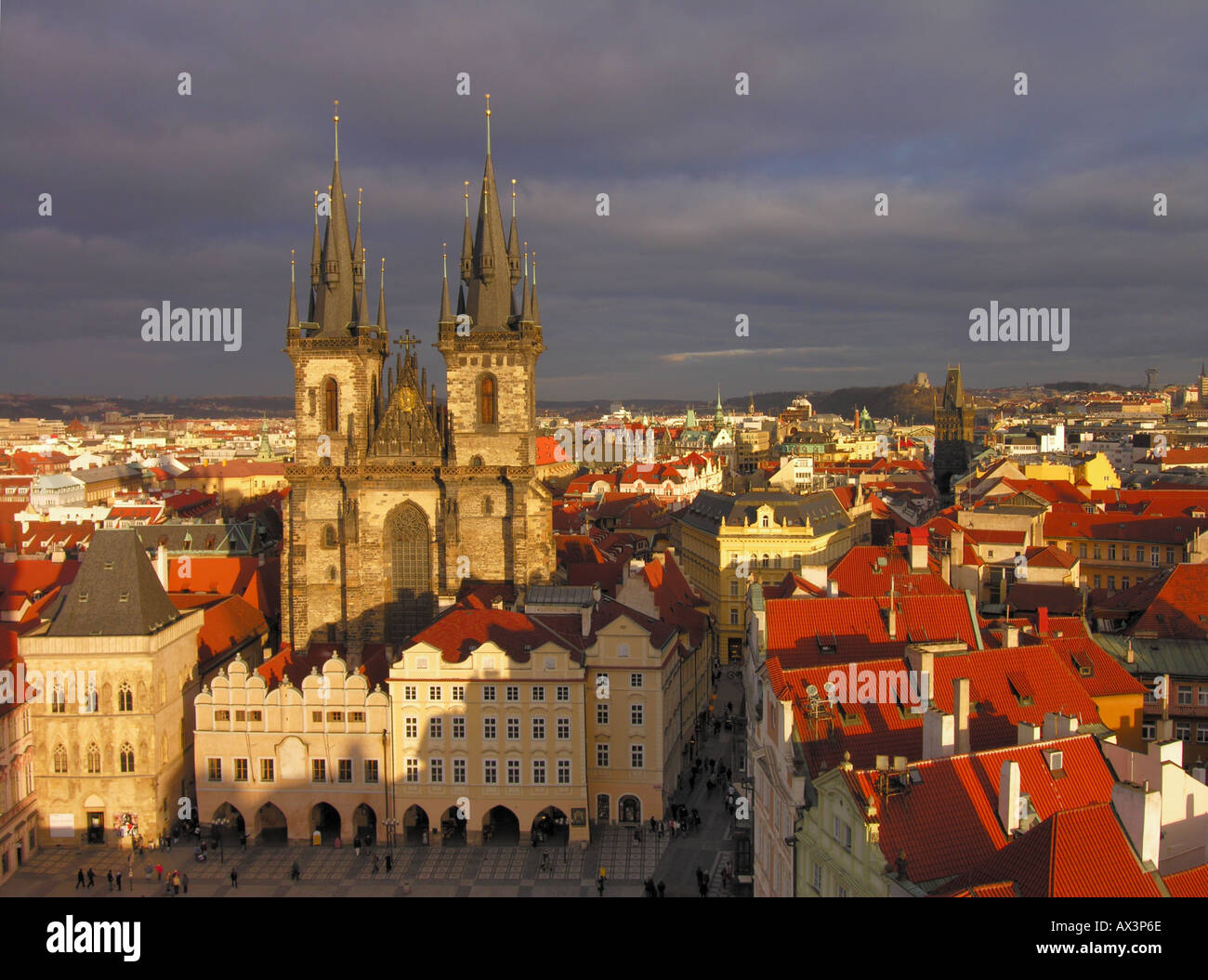 Old Town Square, Prague, taken from a high viewpoint Stock Photo - Alamy