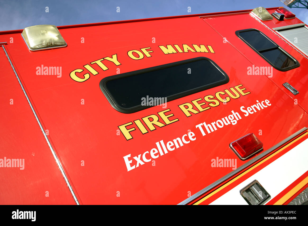 Miami Fire Rescue Truck Stock Photo - Alamy