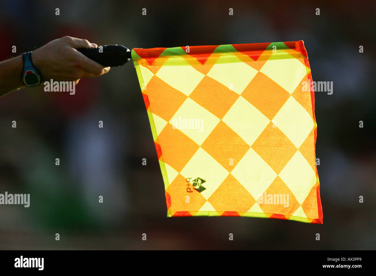 Sport football official linesman flag hi-res stock photography and ...