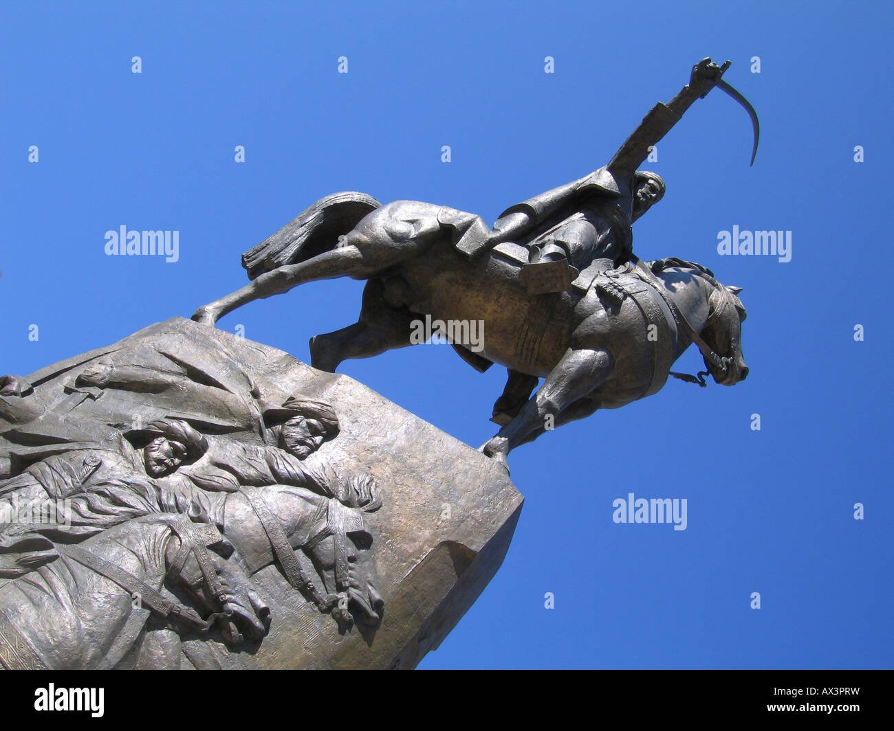 Historic statue, Place Emir Abdelkader, Algiers, Algeria Stock Photo ...