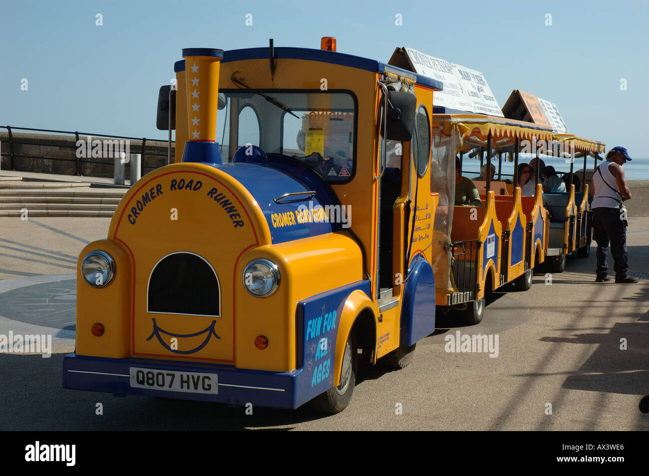 road train, Cromer, Norfolk, England, UK Stock Photo - Alamy