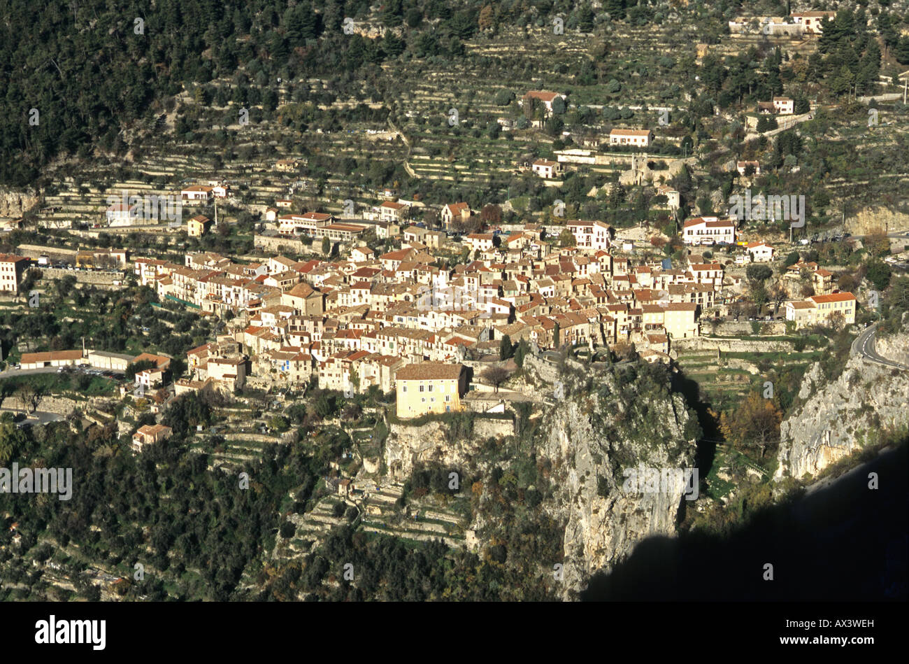 Aerial view of peille hi-res stock photography and images - Alamy