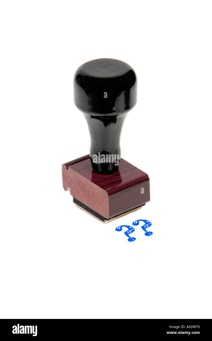 Question mark Rubber stamp Stock Photo - Alamy