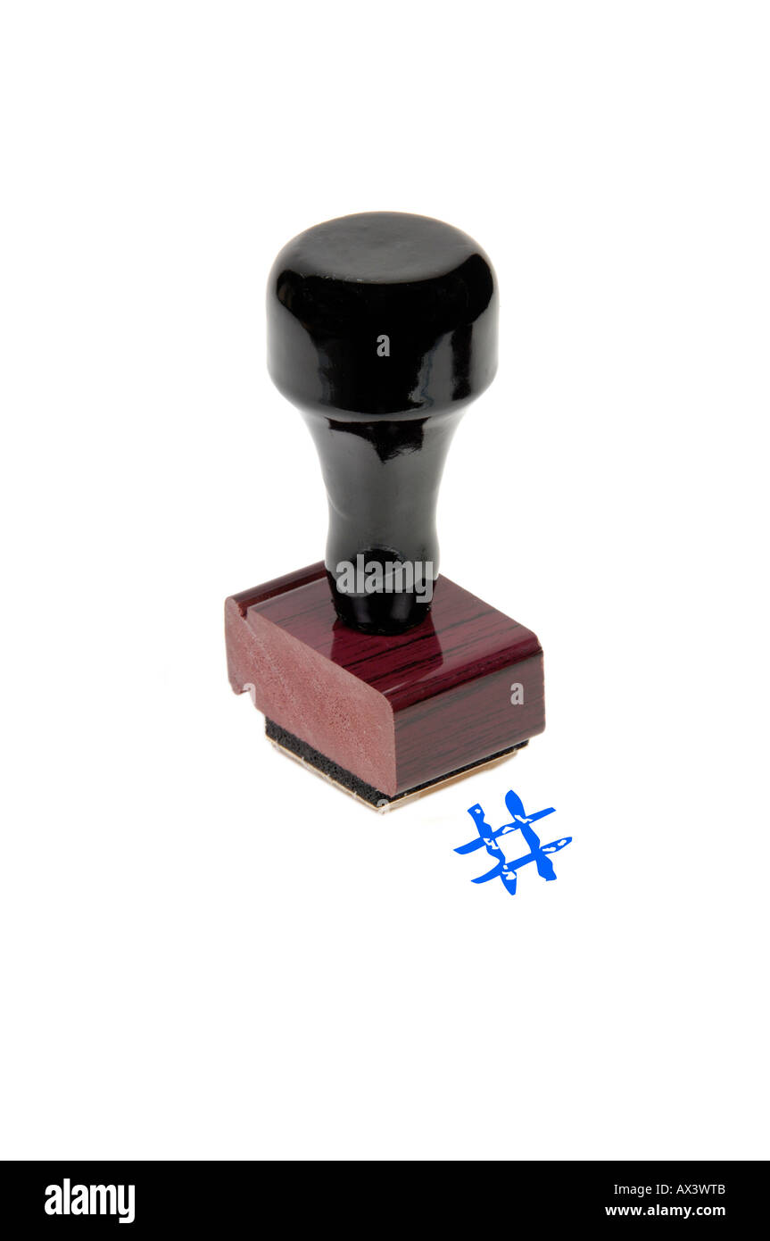 Hash sign Rubber stamp Stock Photo - Alamy