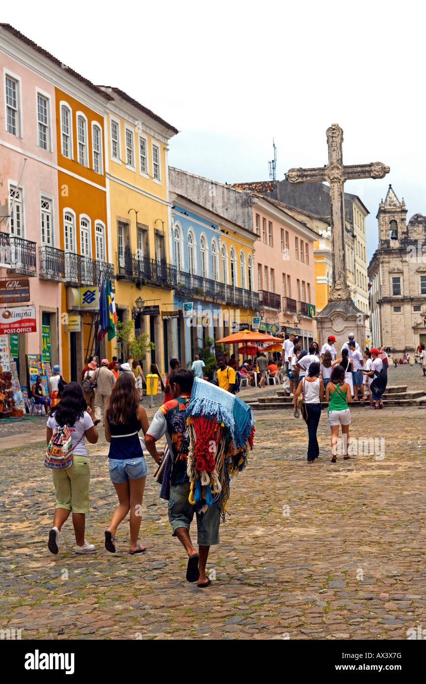 Brazil, Bahia, Salvador. Within the historic Old City, a UNESCO World ...