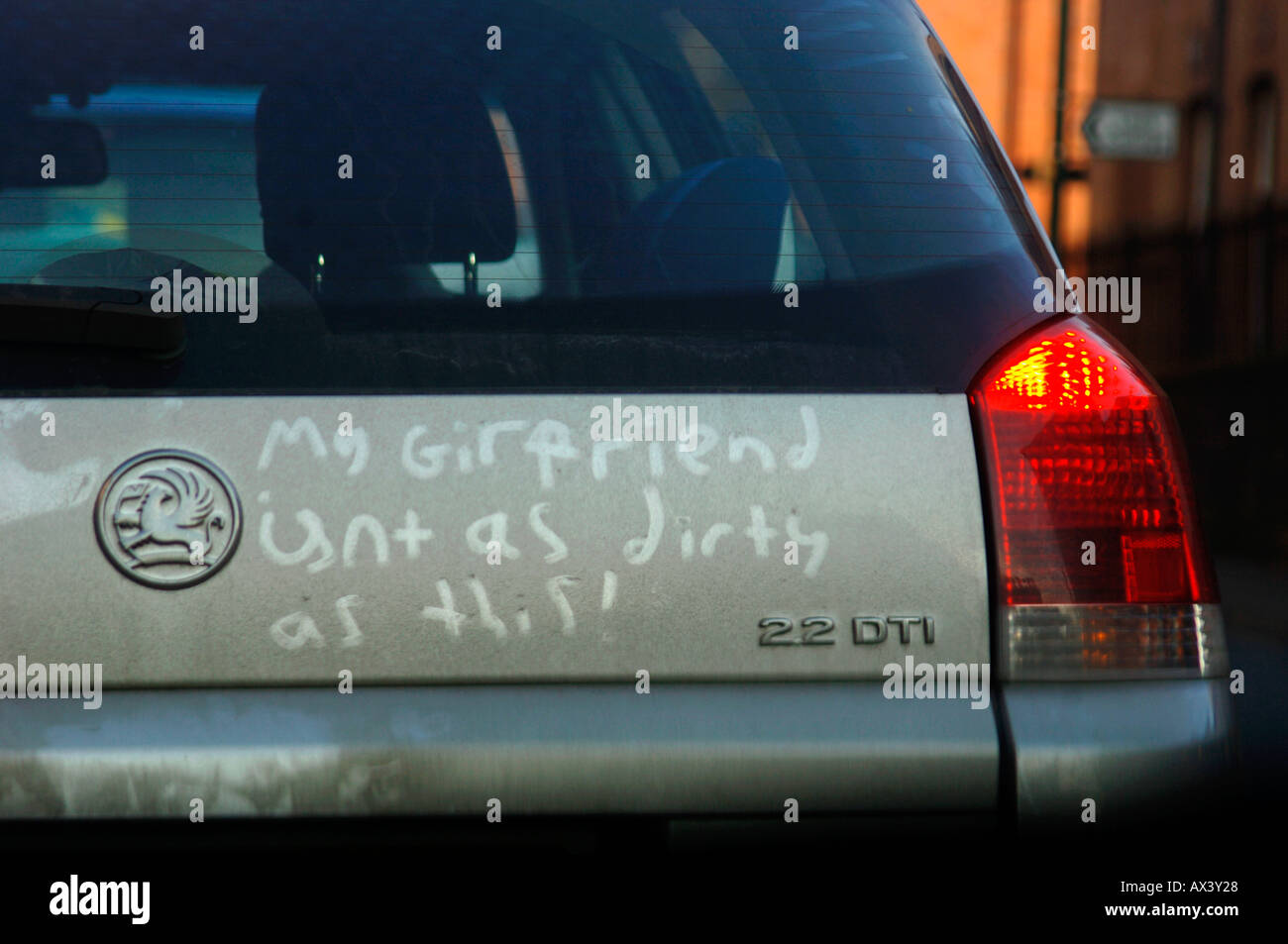 Dirty Message On A Car Stock Photo - Alamy