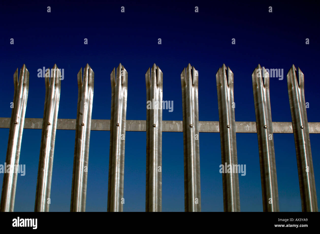 Contrasting blue railings hi-res stock photography and images - Alamy