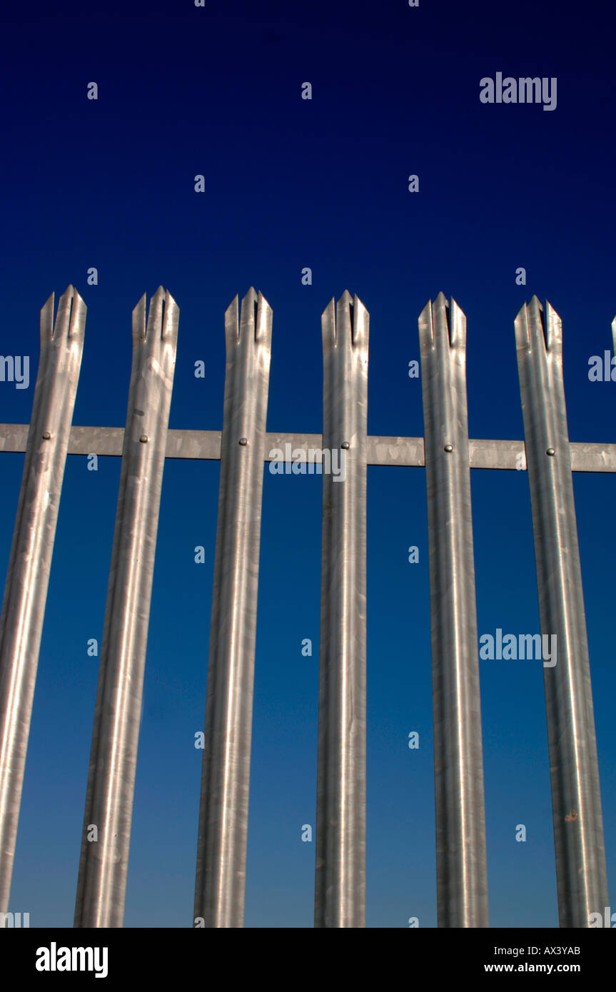 Contrasting blue railings hi-res stock photography and images - Alamy