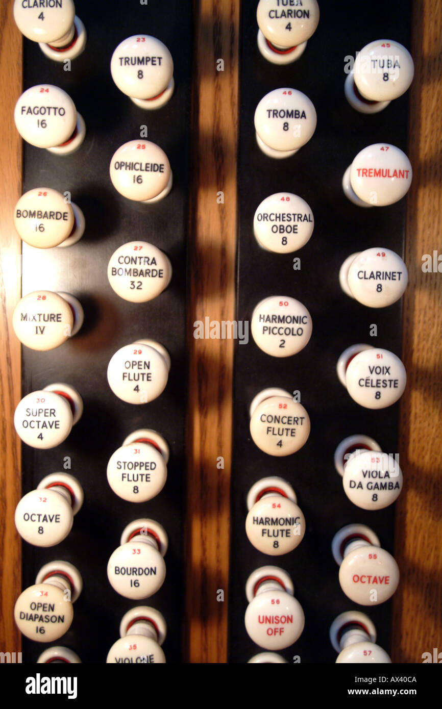 Organ stops hi-res stock photography and images - Alamy