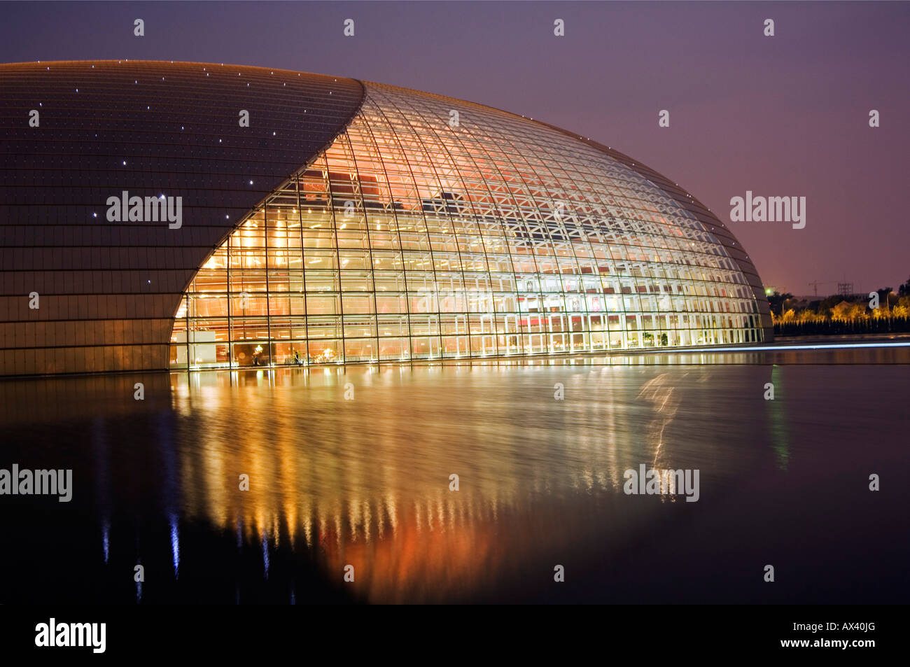 China, Beijing. The National Grand Theatre Opera House also known as ...