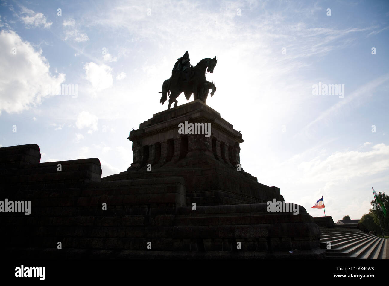 Kaiser Wilhelm I Statue, Deutsches Eck, Koblenz, Germany Stock Photo ...