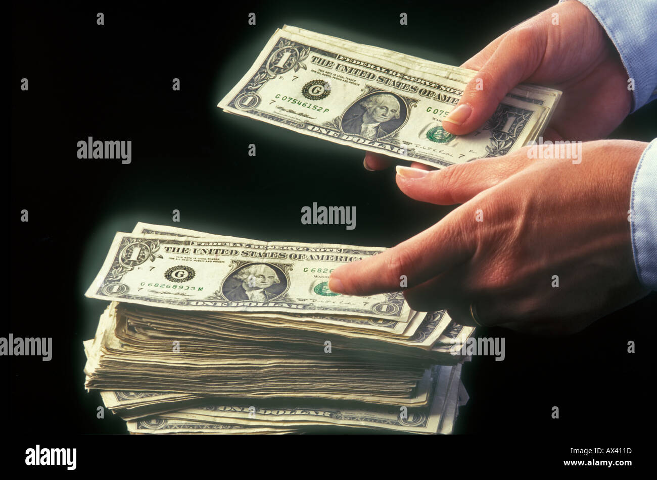 Counted money hi-res stock photography and images - Alamy