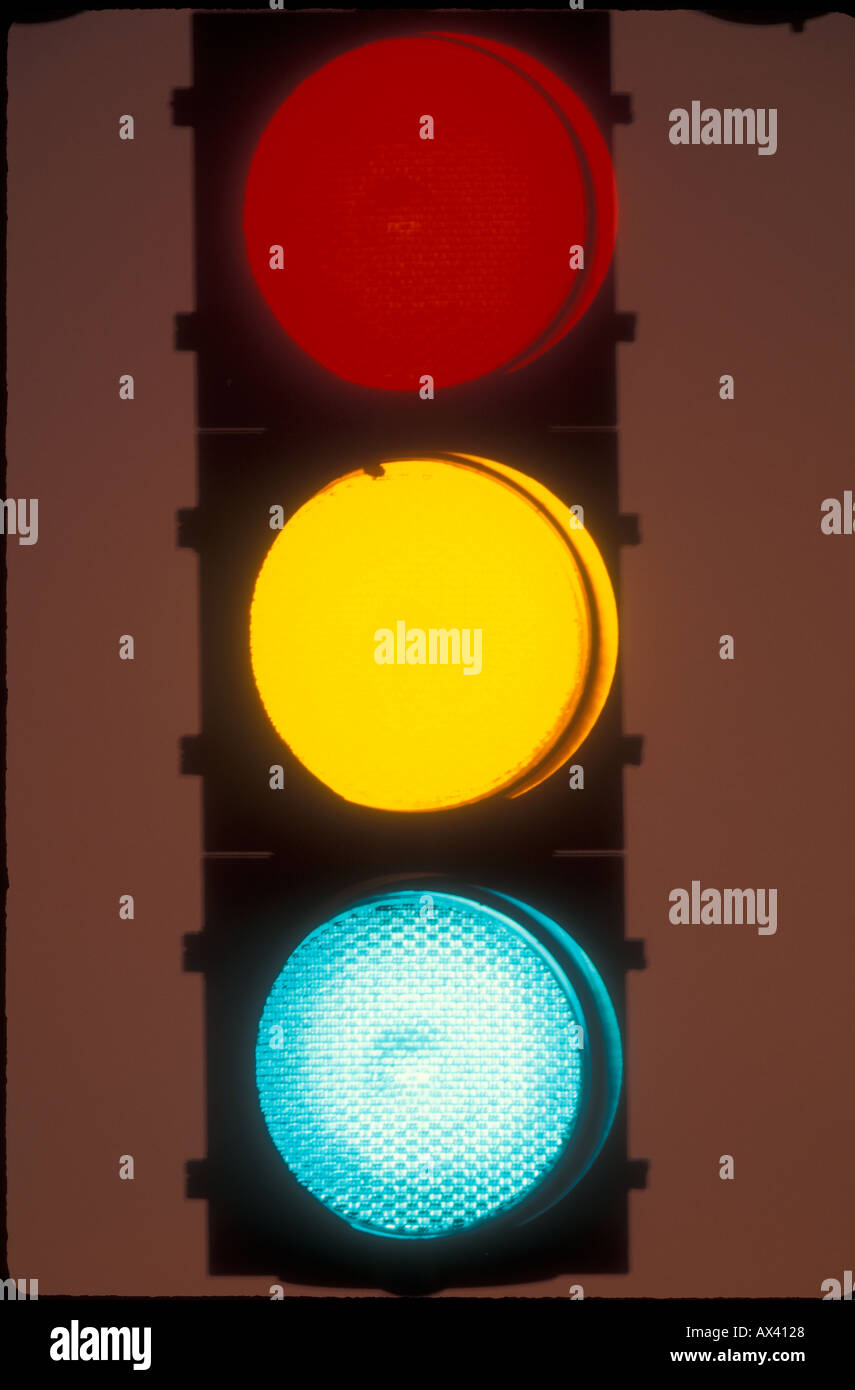 traffic stop light closeup Stock Photo - Alamy