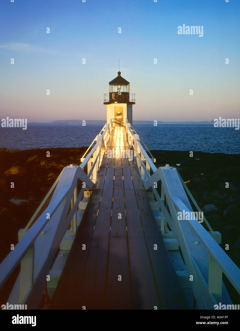 USA ME Marshall Lighthouse Stock Photo - Alamy