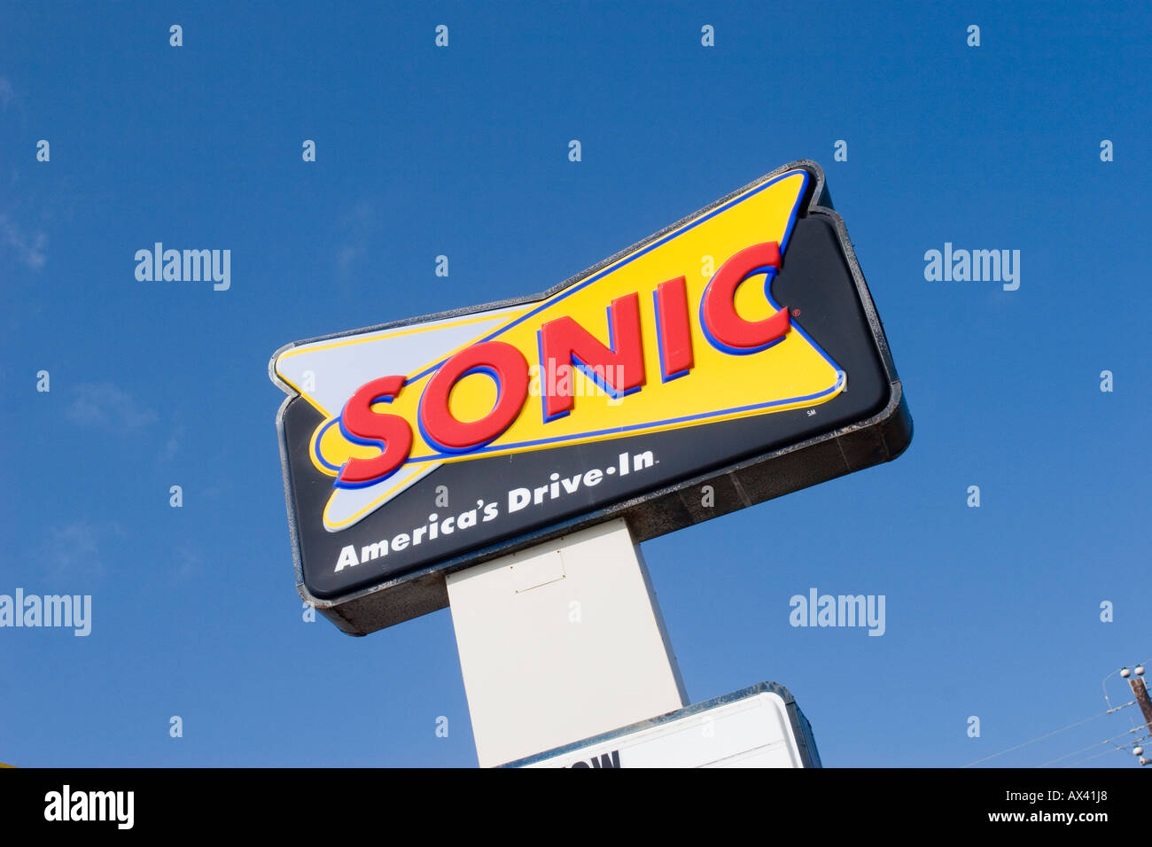 Sign Sonic fast food outlet Padre Island Texas TX USA Stock Photo - Alamy