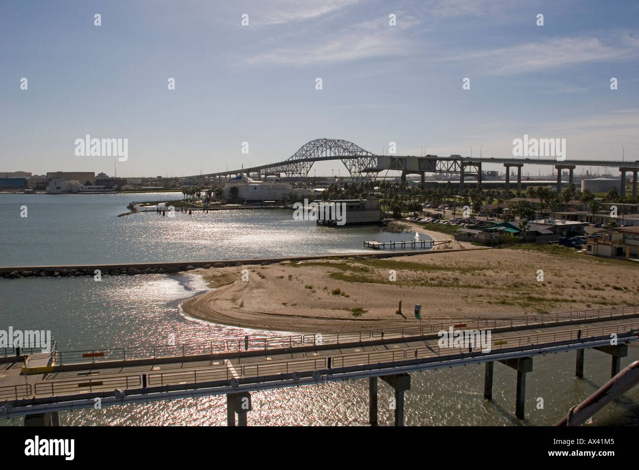 Harbour Bridge Corpus Christi South Texas TX USA view from USS ...