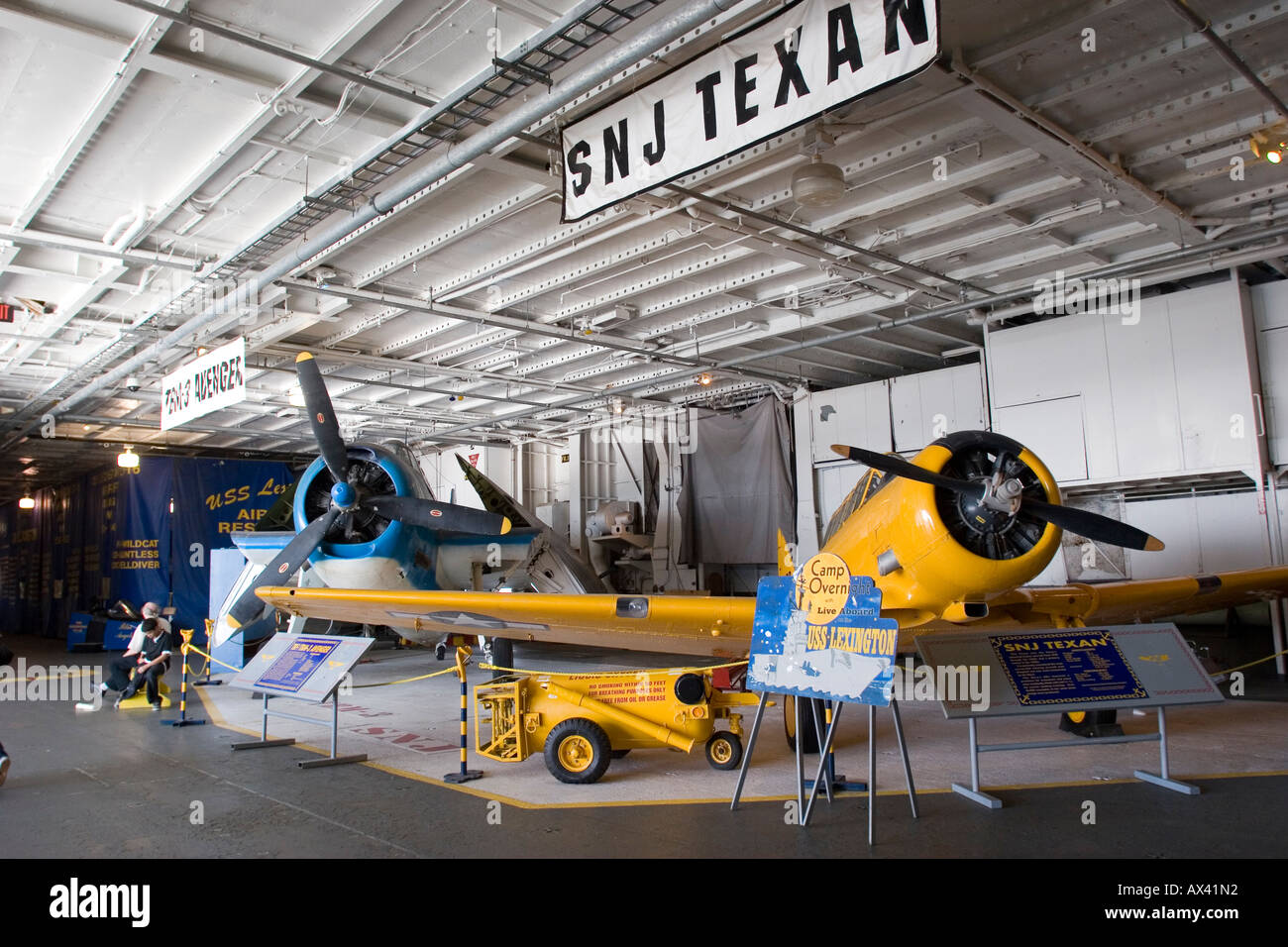 Exhibits on US Navy aircraft carrier USS Lexington now a floating ...