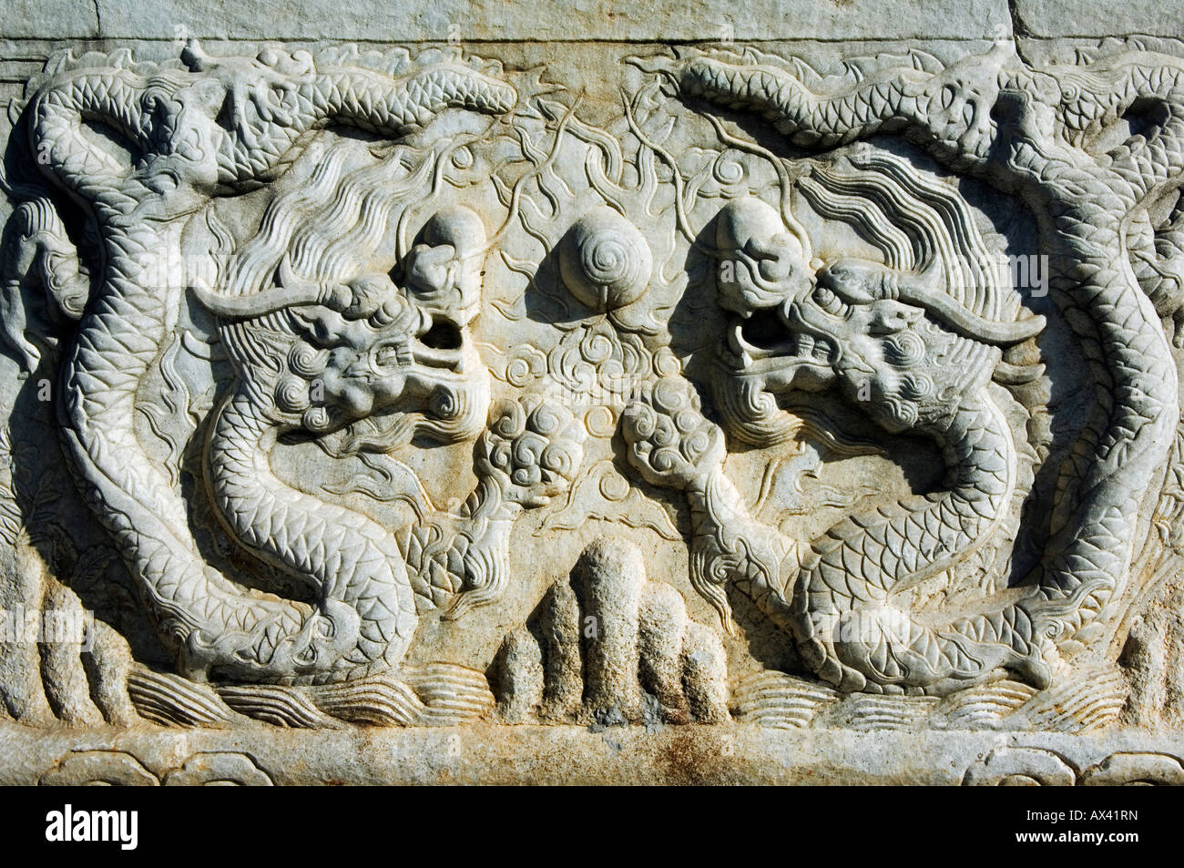 Stone carving chinese dragon on hi-res stock photography and images - Alamy