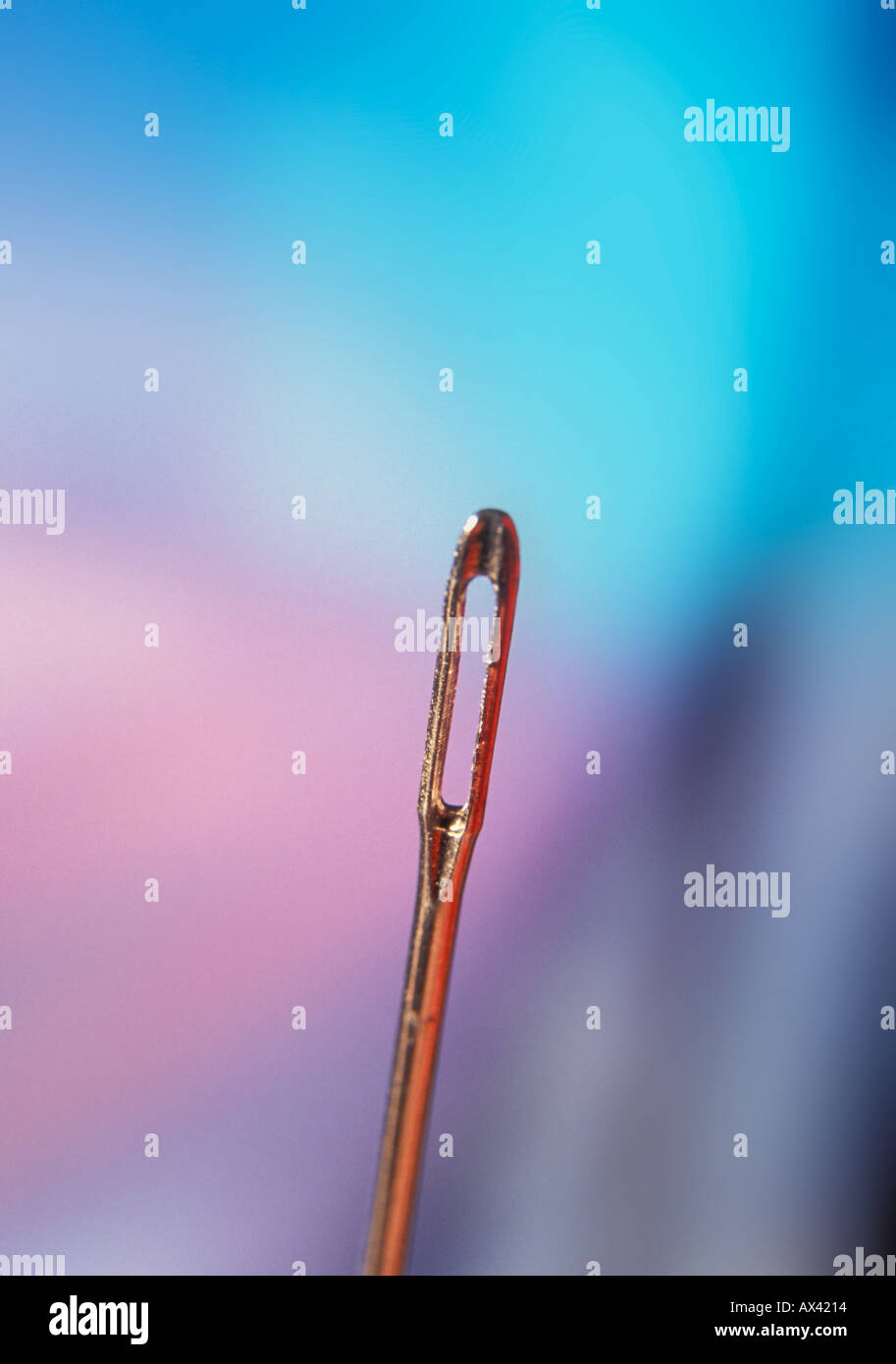 Needle thread close-up Stock Photo - Alamy