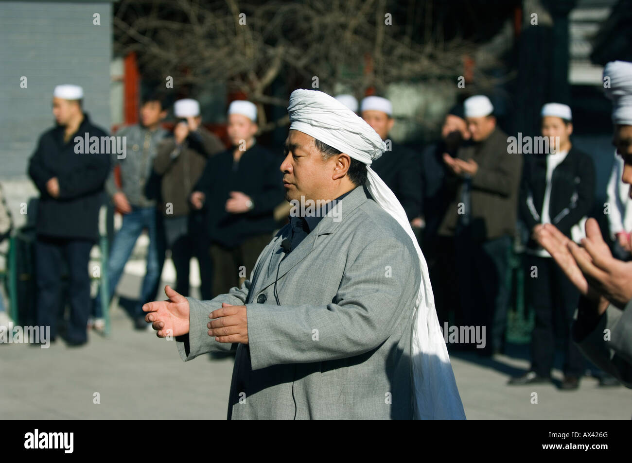 China, Beijing. Muslims praying at Niujie mosque Stock Photo - Alamy