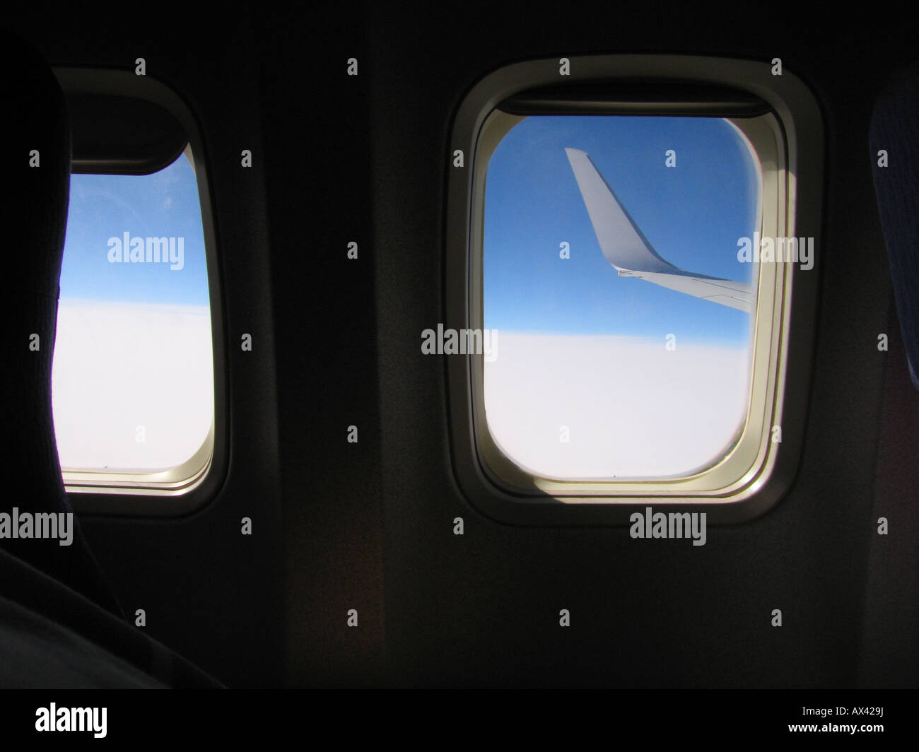 Looking out of the window on an Boeing 737 airplane Stock Photo - Alamy