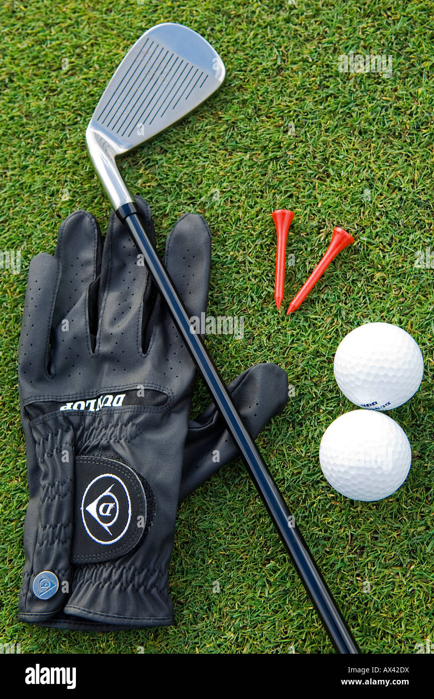 UK, Northern Ireland, Fermanagh. Golf equipment on the new course ...
