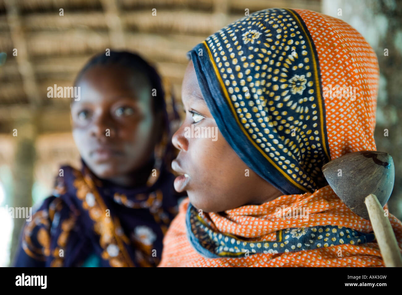 Zanzibar native women in a village of the interland Stock Photo - Alamy
