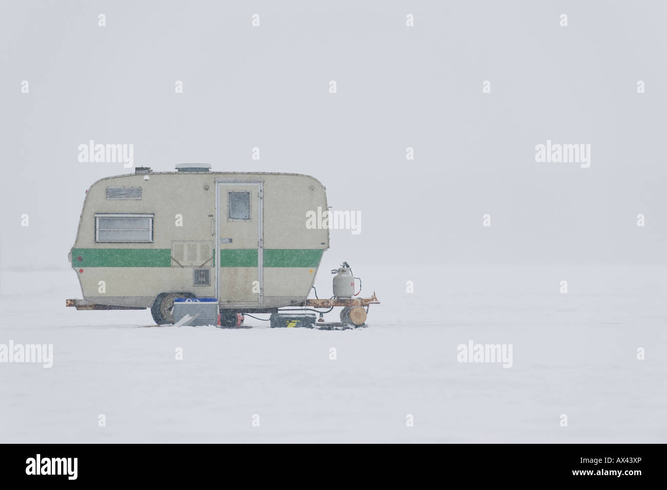 Camper trailer converted ice fishing hi-res stock photography and ...