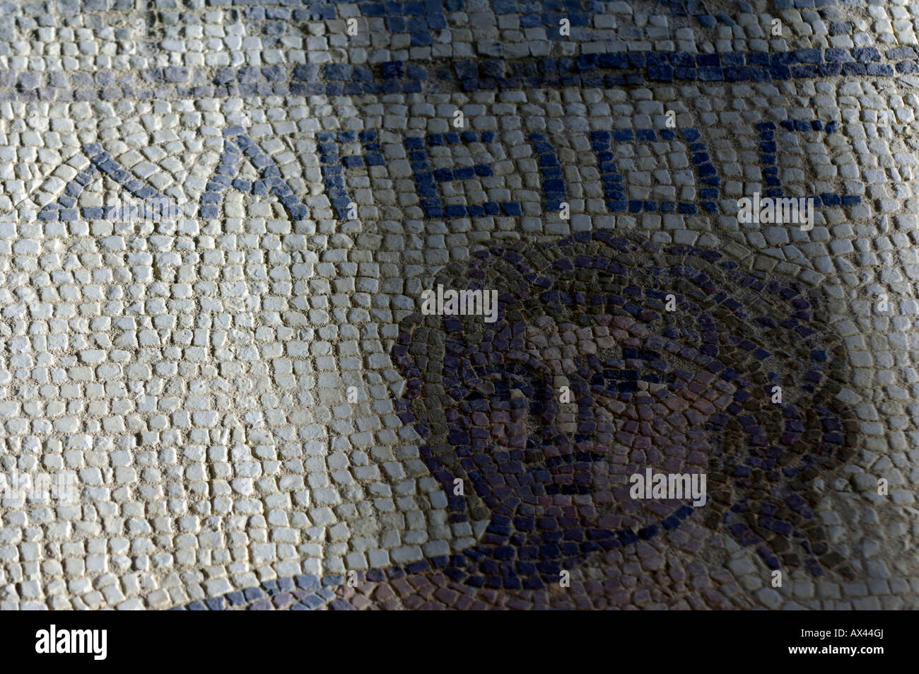 gladiator mosaic kourio curium kourion cyprus roman archaeological site ...