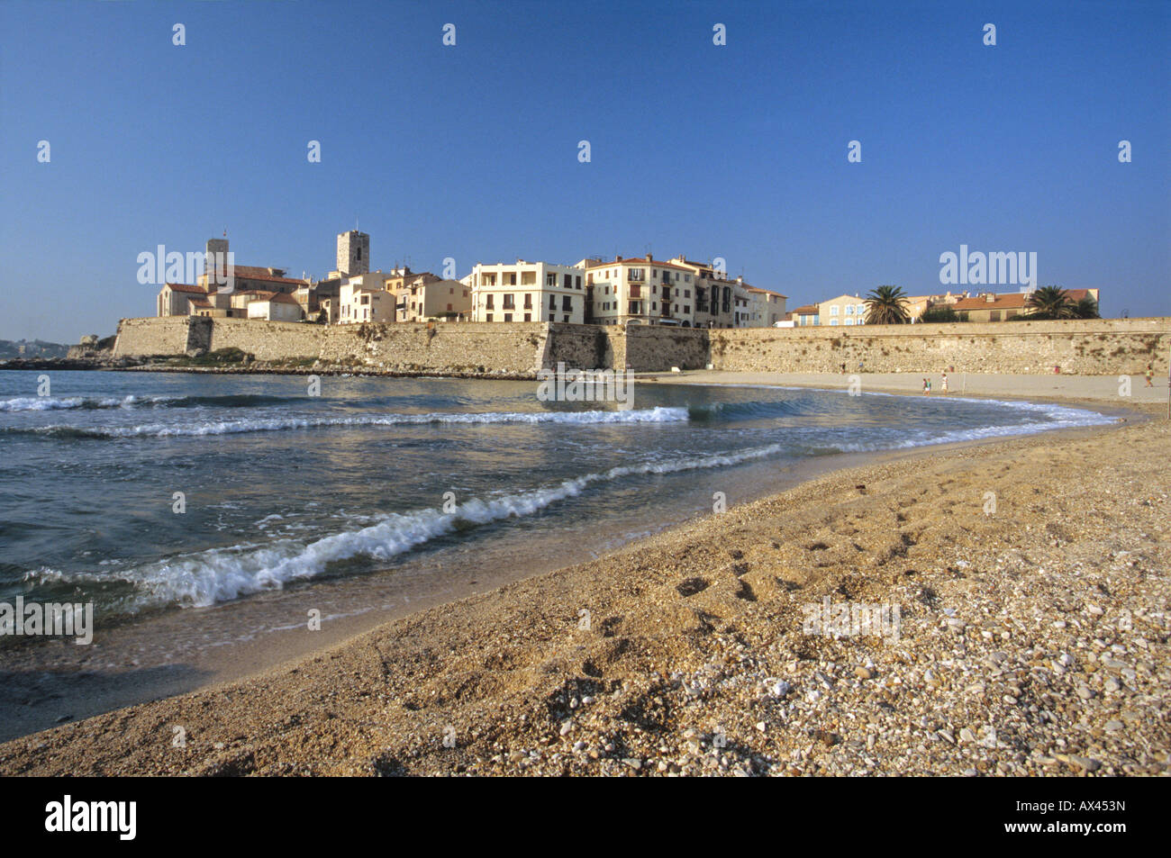 Antibes city sandy beach Alpes-MAritimes 06 cote d'azur French Riviera ...