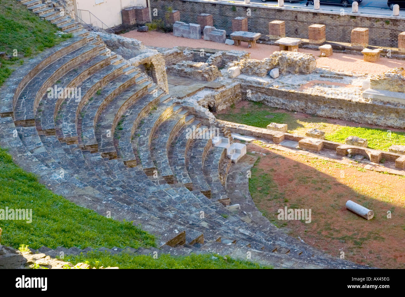 Roman amphitheatre on the steps of San Giusto in Trieste Stock Photo ...