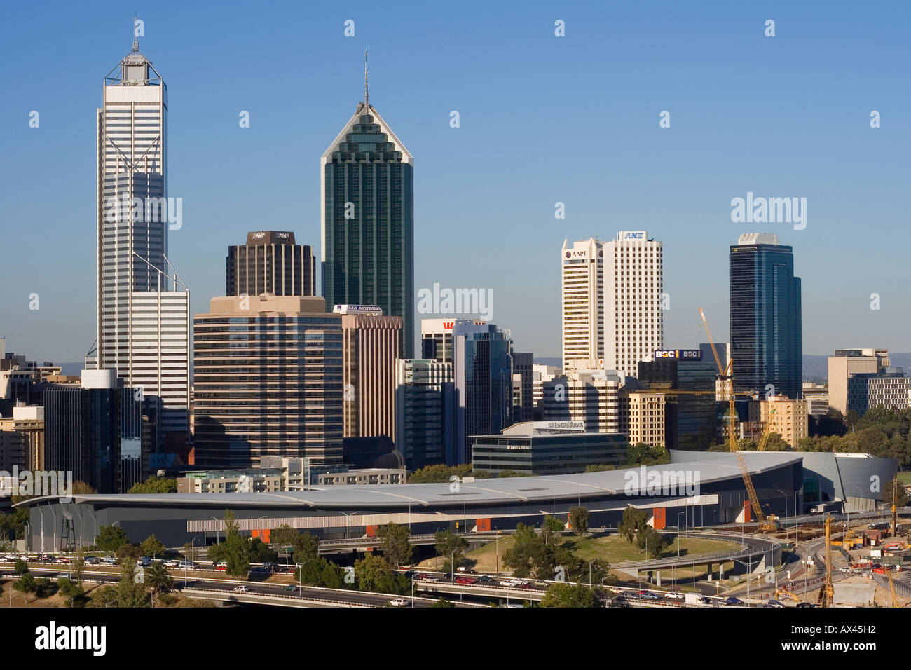 The downtown Central Business District of Perth Western Australia Stock ...