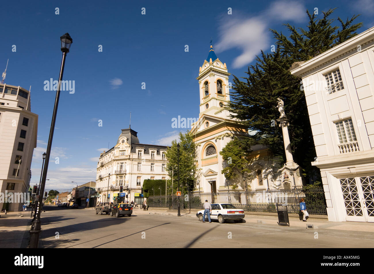 Chile Patagonia Punta Arenas Main Square Cathedral Stock Photo - Alamy