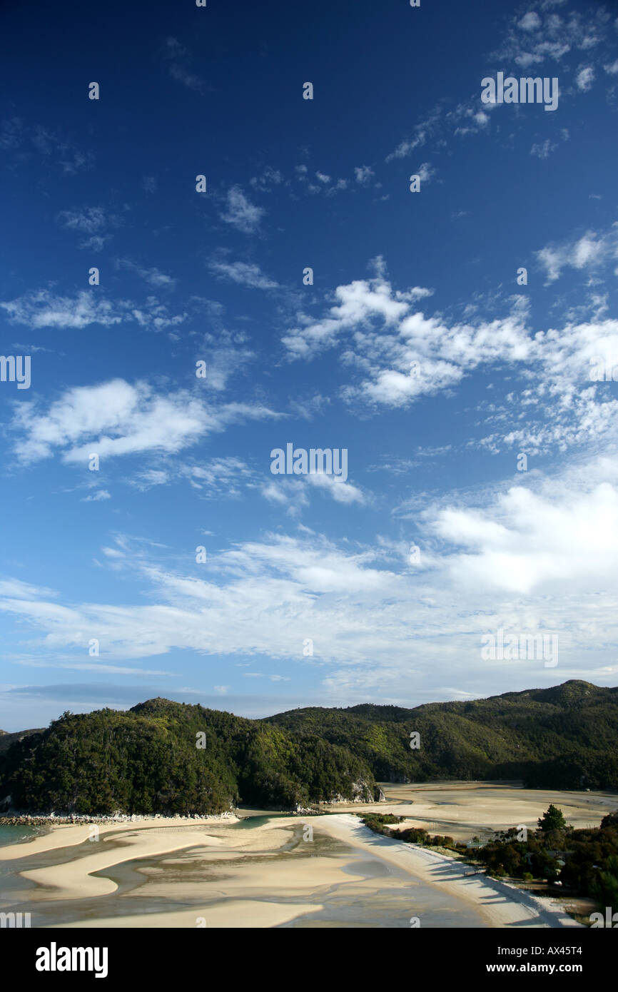 Torrent Bay under a dramatic sky, Abel Tasman National Park, New ...
