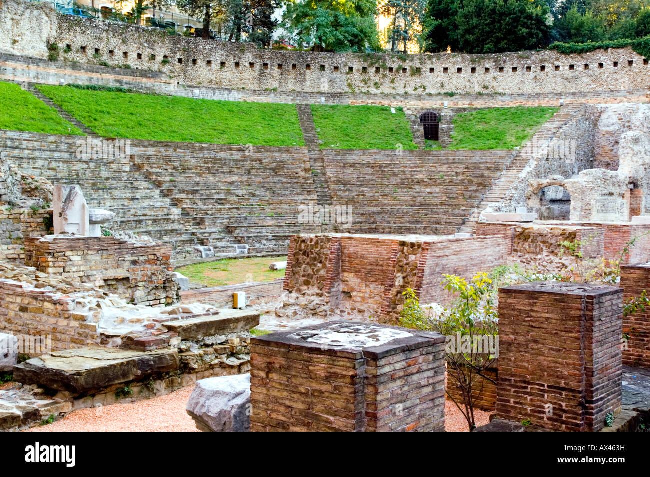 Roman amphitheatre on the steps of San Giusto in Trieste Stock Photo ...