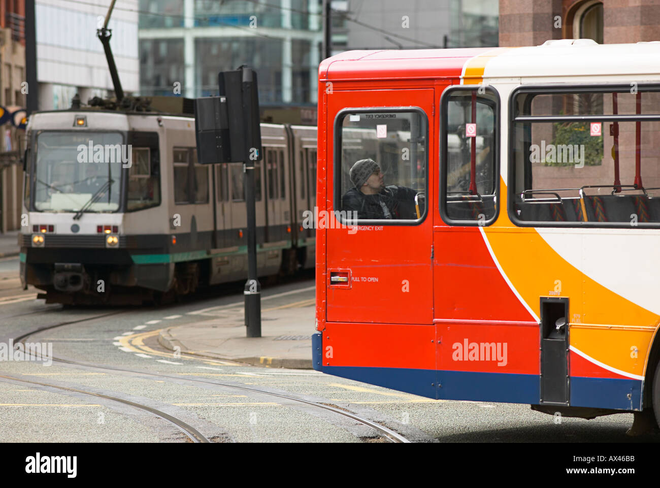 Manchester metrolink tramline hi-res stock photography and images - Alamy