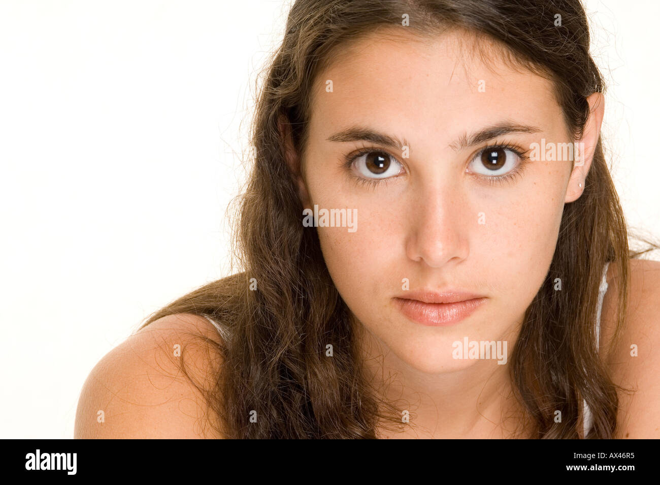 The intense stare of a beautiful woman Stock Photo - Alamy