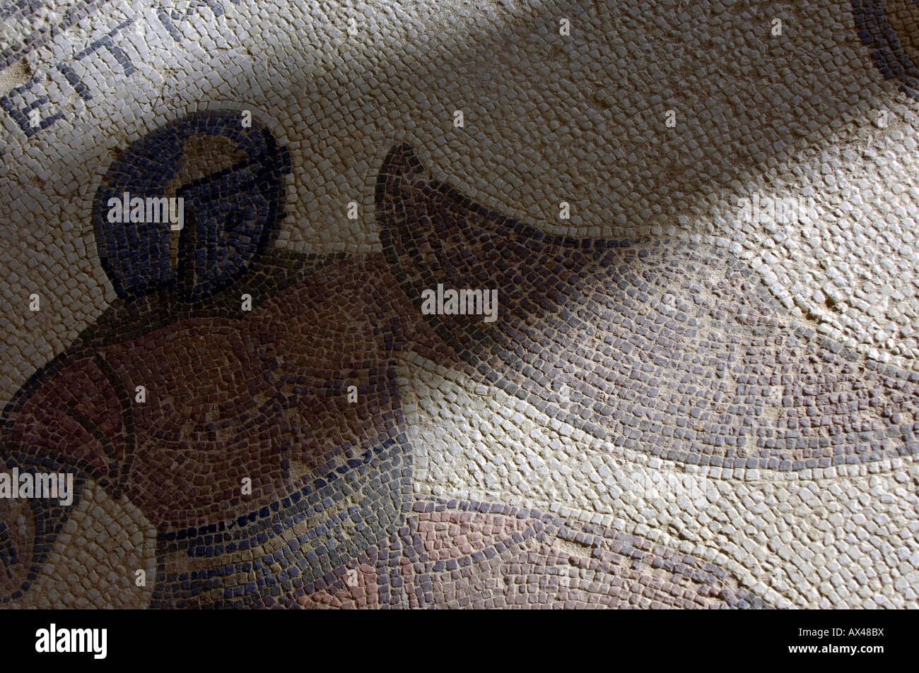 gladiator mosaic kourio curium kourion cyprus roman archaeological site ...