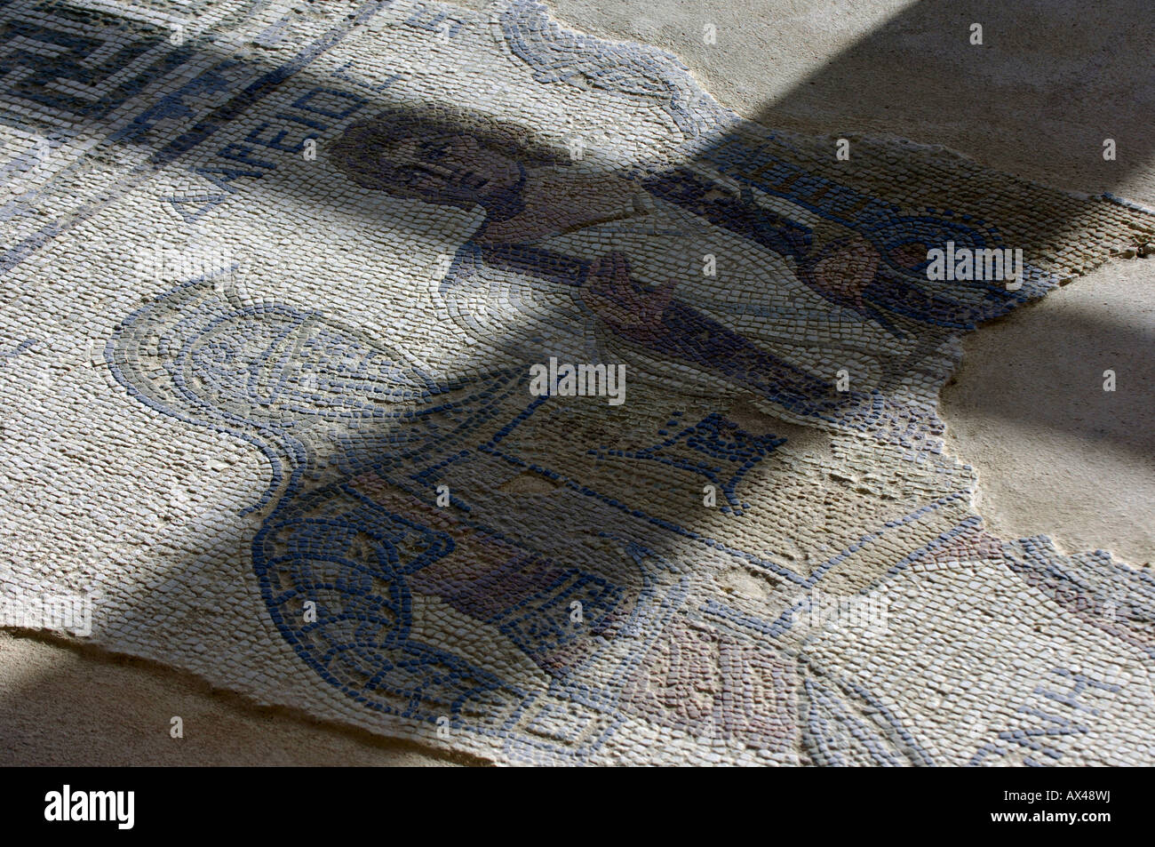 gladiator mosaic kourio curium kourion cyprus roman archaeological site ...