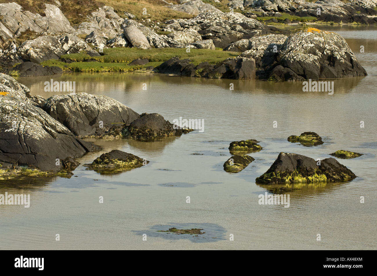Shore with rocks Harris Island, Western Isles, Scotland, UK Stock Photo ...