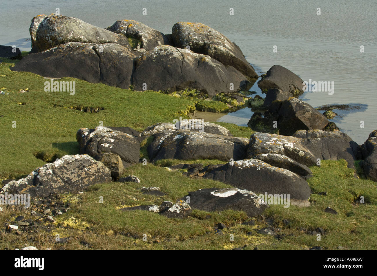 Shore with rocks Harris Island, Western Isles, Scotland, UK Stock Photo ...